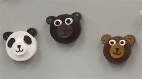 Paper Quilled Bear Magnets Set Of 3 Brown Bear Black Bear Etsy