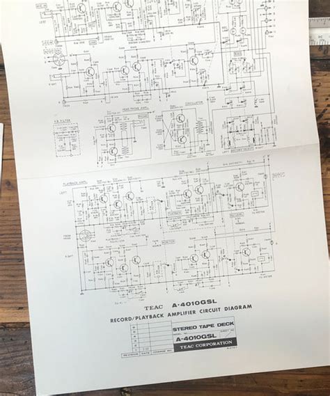 Reel To Reel Large Fold Out Schematic Original Vintage Audio Store