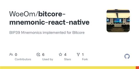 github woeom bitcore mnemonic react native bip39 mnemonics implemented for bitcore