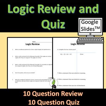 Logic Review And Test Geometry Law Of Detachament And Syllogism Inductive
