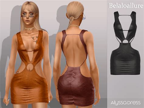 Sims 4 Sexy Mini Leather Dress The Sims Book