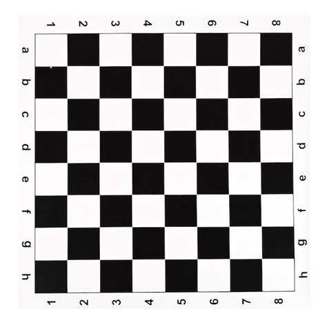 Tablero De Ajedrez De Vinilo Plano Con Cuadros En Blanco Y Negro Foto