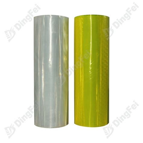 Fluorescent Yellow Reflective Material Prismatic Pvc Reflective Sheet
