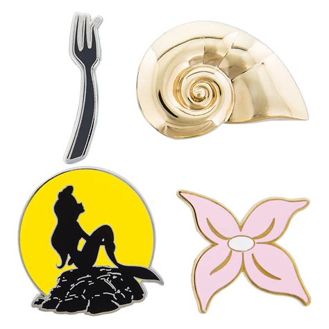 Disney The Little Mermaid Pin Trading Flair Set Ariel Dinglehopper