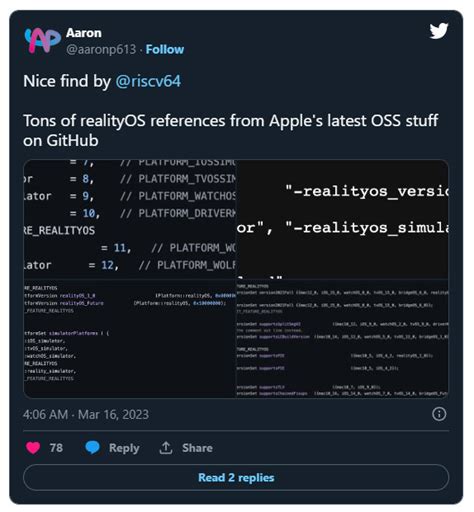 蘋果在 GitHub 上開源代碼中引用了 realityOS