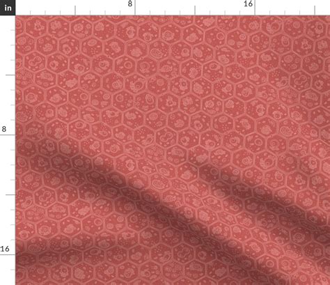 Cell Life Raspberry Small Fabric Spoonflower