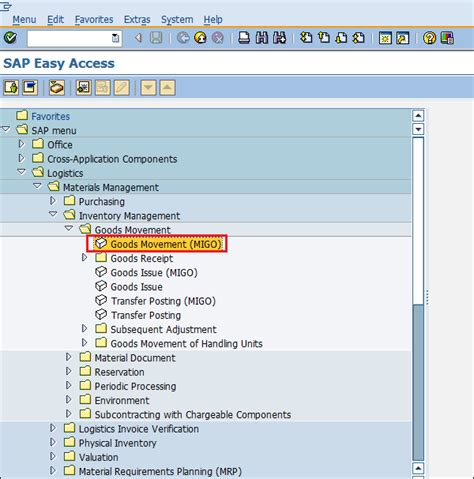 Sap Movement Type Determination Process Fourpassl