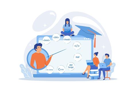 Premium Vector Script Writing Software Engineering Coding Workshop Code Created Online