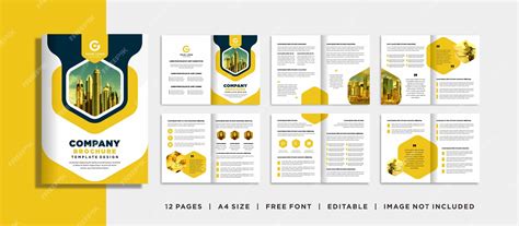 Premium Vector Company Profile Proposal Or Brochure Template Layout Design Orange Color Shape