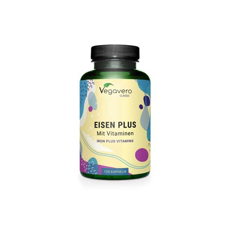 Vegavero Eisen Plus Mit Vitaminen ЖЕЛЯЗО ВИТАМИНИ C B2 B6 B12 И