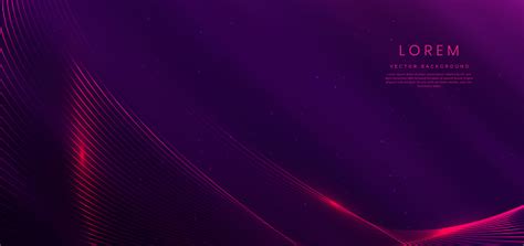짙은 보라색 배경에 추상적인 럭셔리 곡선이 빛나는 선 템플릿 프리미엄 어워드 디자인 0명에 대한 스톡 벡터 아트 및 기타 이미지 0명 3차원 형태 가리기 Istock