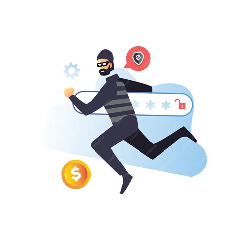 Premium Vector Digital Thief Hacker Try To Steal Password Or Private Data