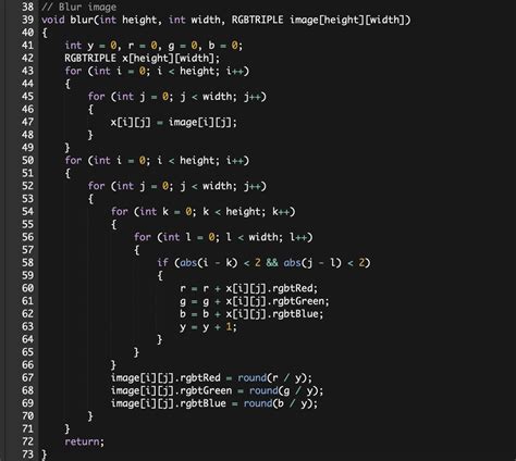 Stuck On The Pset4 Filter Blur Problem Please Help Me I Know All These For Loops Are Probably