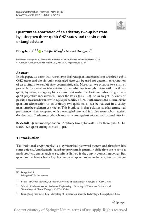 Quantum Teleportation Of An Arbitrary Two Qubit State By Using Two Three Qubit Ghz States And