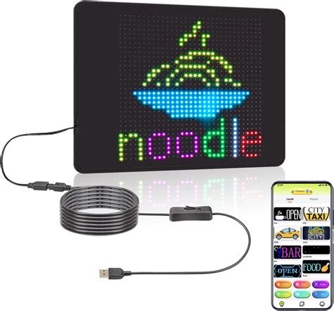 Amazon Com Leadleds 5V USB Flexible LED Sign Bluetooth App Programmable Scrolling Message LED