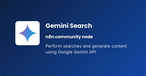 Gemini Search N8n Community Node Ncnodes