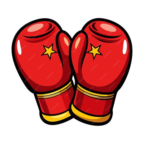 Premium Vector Boxing Gloves Clipart Cartoon Style Vector Illustration