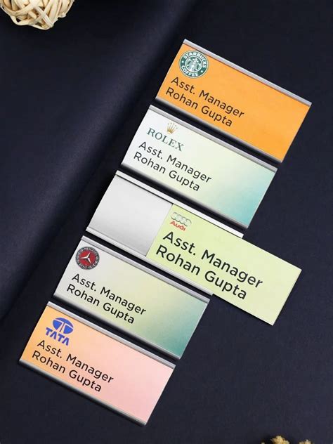 Silver Metal Corporate Name Badge For Event Plain At ₹ 14 4 Piece In New Delhi