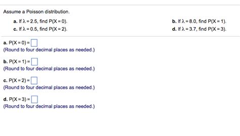 Solved Assume A Poisson Distribution If Lambda 25 Find