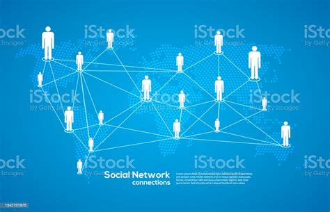 소셜 미디어 및 네트워크 연결 지도 개념 세계 통신 사람들 소셜 네트워크 일러스트 개념에 대한 스톡 벡터 아트 및 기타 이미지 개념 개체 그룹 고객 참여 Istock