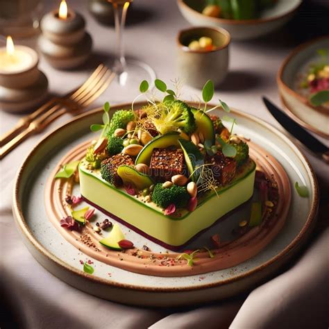 A Close Up Of A Gourmet Vegan Dish Made With Plant Based Ingredients