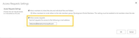 Allow Access Requests Email Settings In Sharepoint Site Using Pnp