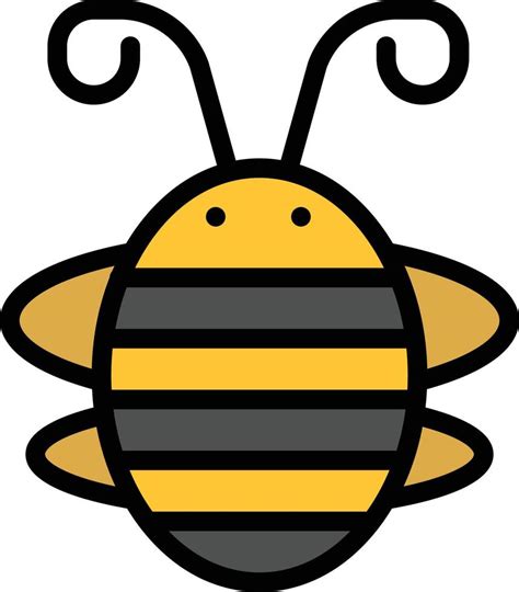Bee Insect Beetle Bug Ladybird Ladybug Flat Color Icon Vector Icon