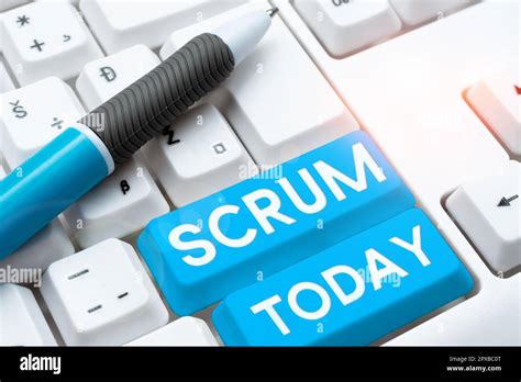 Text Sign Showing Scrum Business Showcase Handwriting As Distinct From Print Written Characters