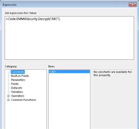 C Ssrs Custom Assembly Pass Parameters To Constructor Stack Overflow