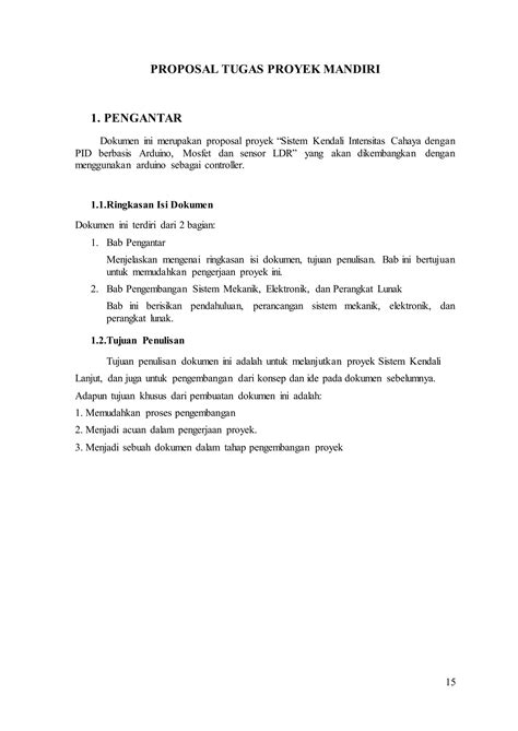Perancangan Sistem Kendali Pid Intensitas Cahaya Dengan Arduino Uno
