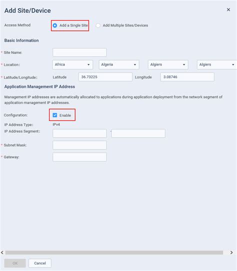 Adding A Single Site Or Device Fusioncube 1000 6 0 Product Documentation Huaweidata Storage