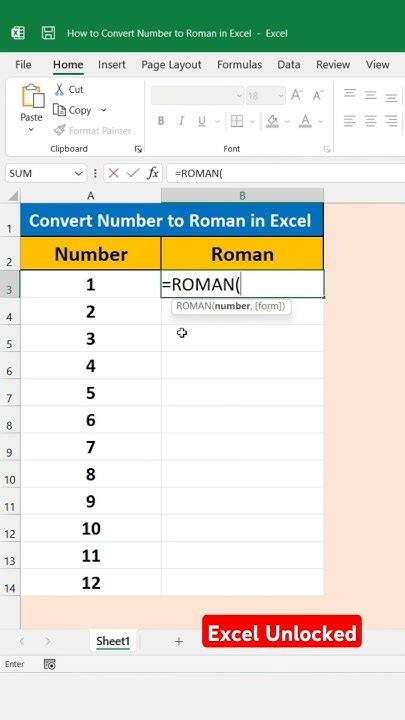 Secret Excel Formula You Didnt Know Convert Numbers To Roman