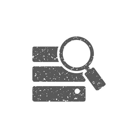 Database Search Icon In Grunge Texture Vector Illustration 39368564 Vector Art At Vecteezy