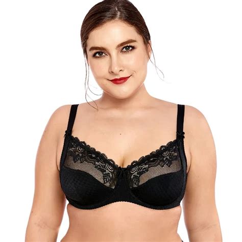 Womens Smooth Lace No Padding Full Cup Support Underwire Bra In Bras