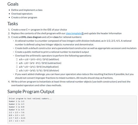 Goals • Define And Implement A Class • Overload