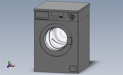 滚筒洗衣机设计模型solidworks 2011模型图纸下载 懒石网