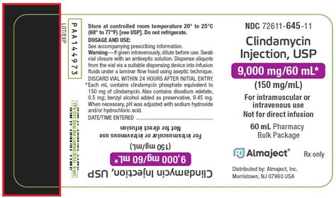 Clindamycin Injection Package Insert