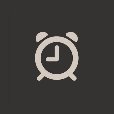 An Alarm Clock Icon On A Dark Background With The Time Is And It Appears To Be Half Past