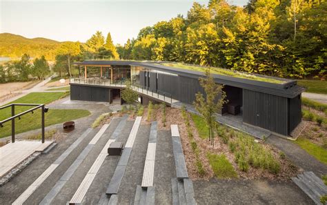 Dark Cedar Boards Shroud Quebec Visitors Centre By Anne Carrier
