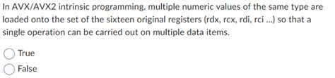 Solved In Avxavx2 Intrinsic Programming Multiple Numeric