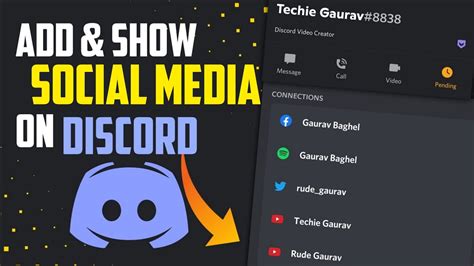 Link Discord Social Media Connection Add YouTube More Button In Bio Description Discord