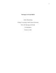 Impact Of Sexual Beliefs Docx The Impact Of Sexual Beliefs Amber Meendering College Of