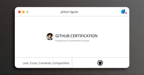 Github Certification Jailton Aguiar Github Dio
