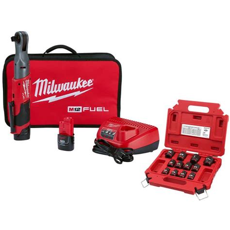 reviews for milwaukee m12 fuel 12v lithium ion brushless 1 2 in cordless ratchet kit w 2 2
