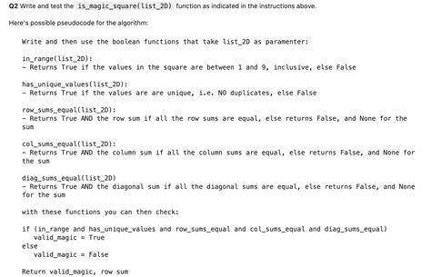 Solved Problem 1 Lo Shu Magic Square 3 Questions The Lo