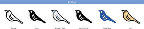Bird Icon Set 35905663 Vector Art At Vecteezy