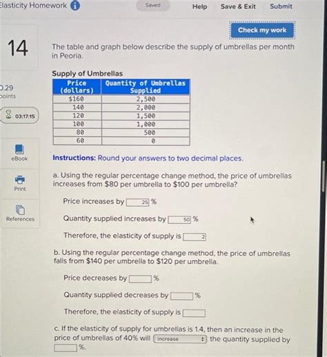 Solved Elasticity Homework I Saved Help Save Exit Submit Chegg