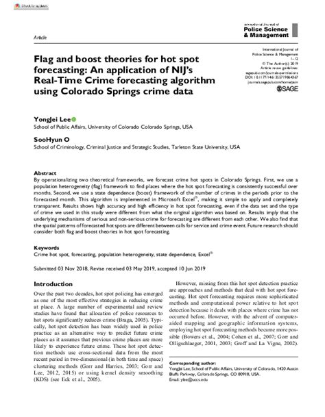 Pdf Flag And Boost Theories For Hot Spot Forecasting An Application