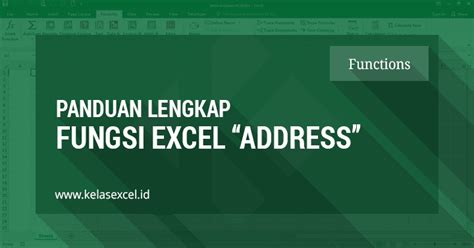 Rumus Address Contoh Dan Cara Menggunakan Fungsi Address Pada Rumus