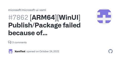 ARM64 WinUI Publish Package Failed Because Of